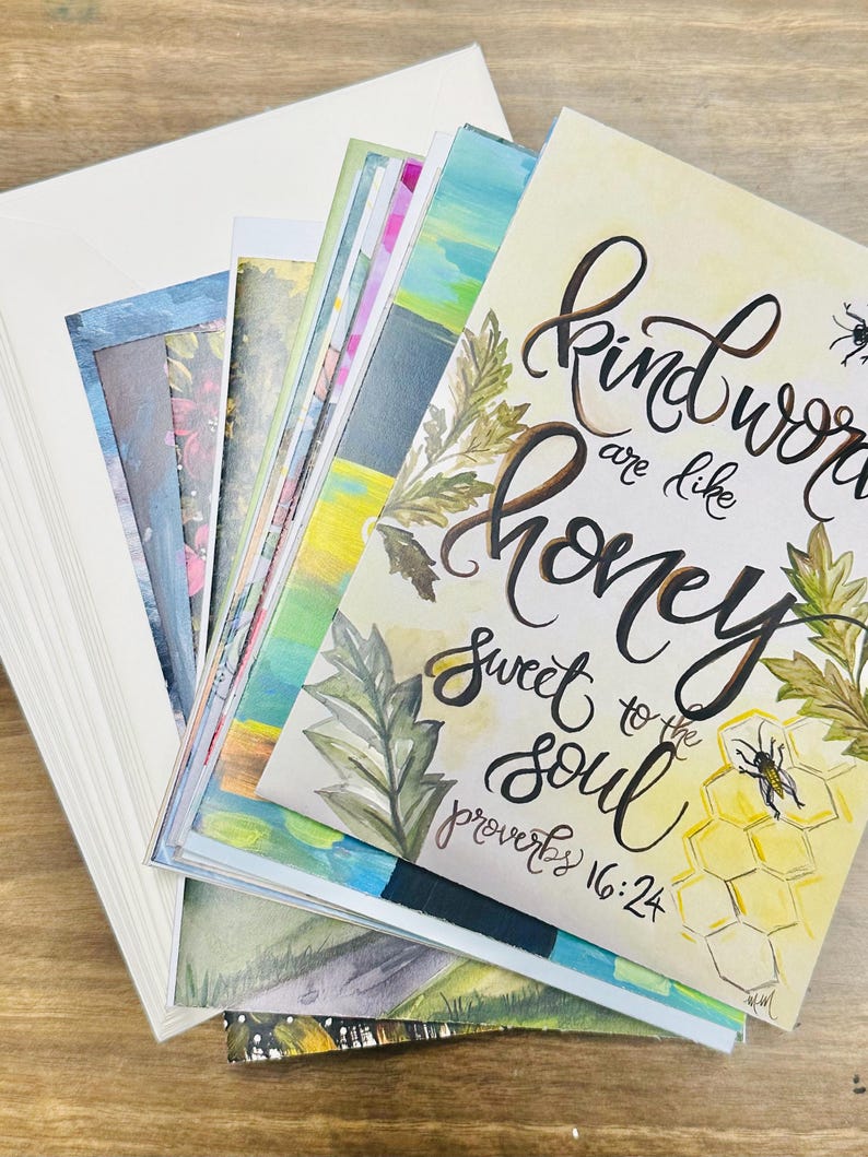Bible Verse Folded Cards WITH ENVELOPES - 25 Count- Assorted Bible ...