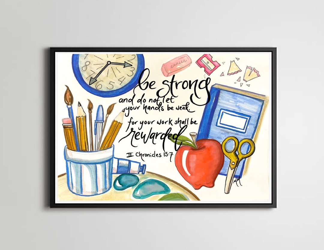 Bible Verse Print - Teacher Appreciation Gift - Etsy
