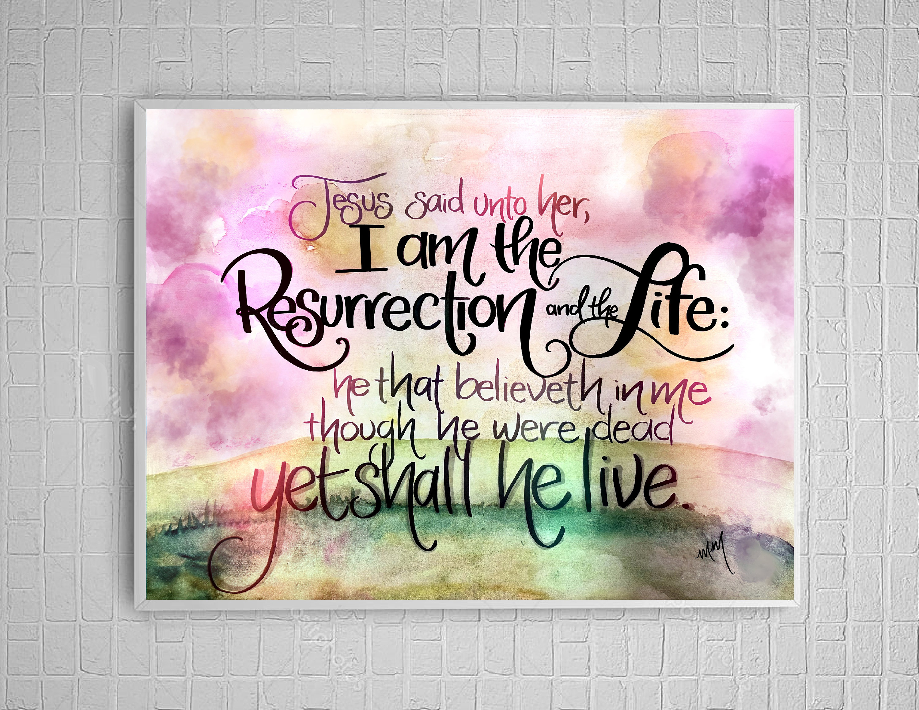 Resurrection Bible Verse Art Print - Etsy