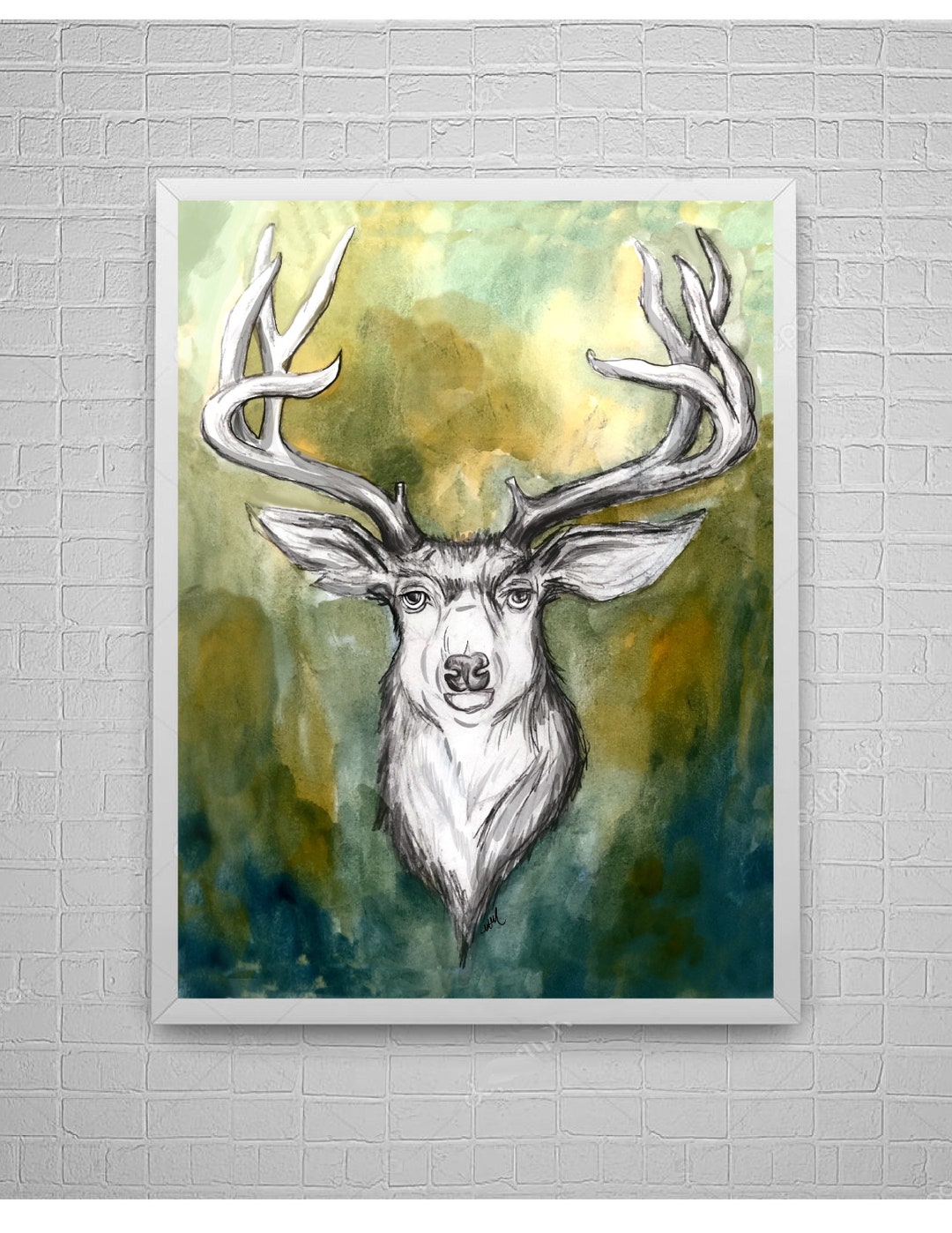 Deer Watercolor Print - Gift - Hunter Gift - Hunting Season - Etsy