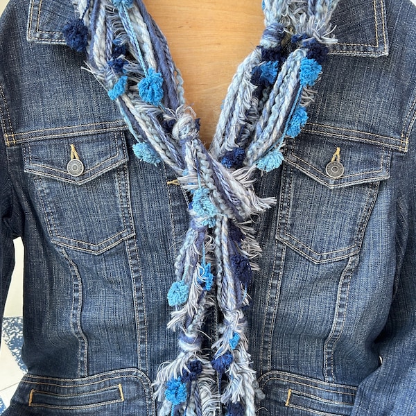 Denim Scarf - Etsy