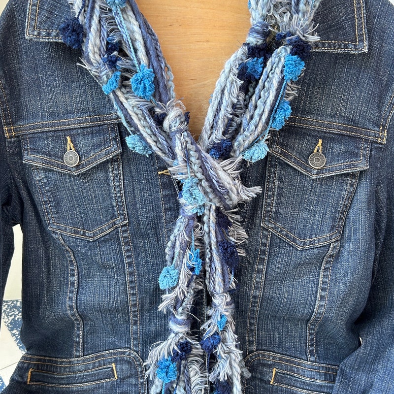Denim Scarf - Etsy