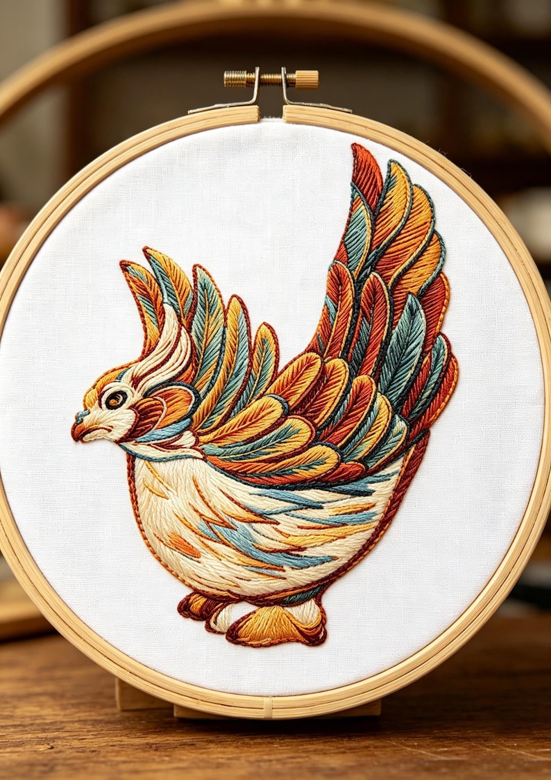 Chinoiserie Golden Pheasant Embroidery Pattern | Song Dynasty Bird Art ...