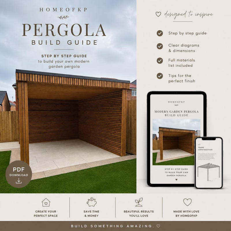 Garden Pergola Design - Etsy UK