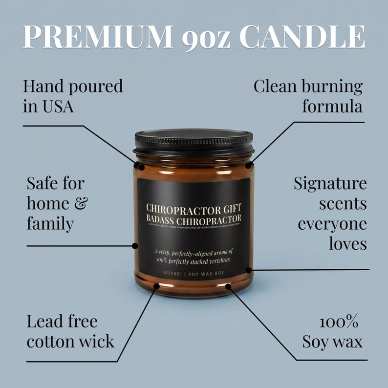 Badass Chiropractor Soy Candle, Funny Chiropractic Gift, Novelty Jar ...