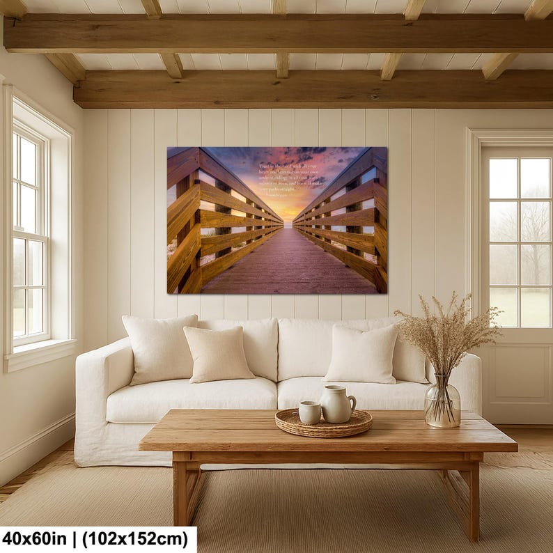 Gulf Coast Boardwalk Sunrise Bible Verse Fine Art Print - Etsy