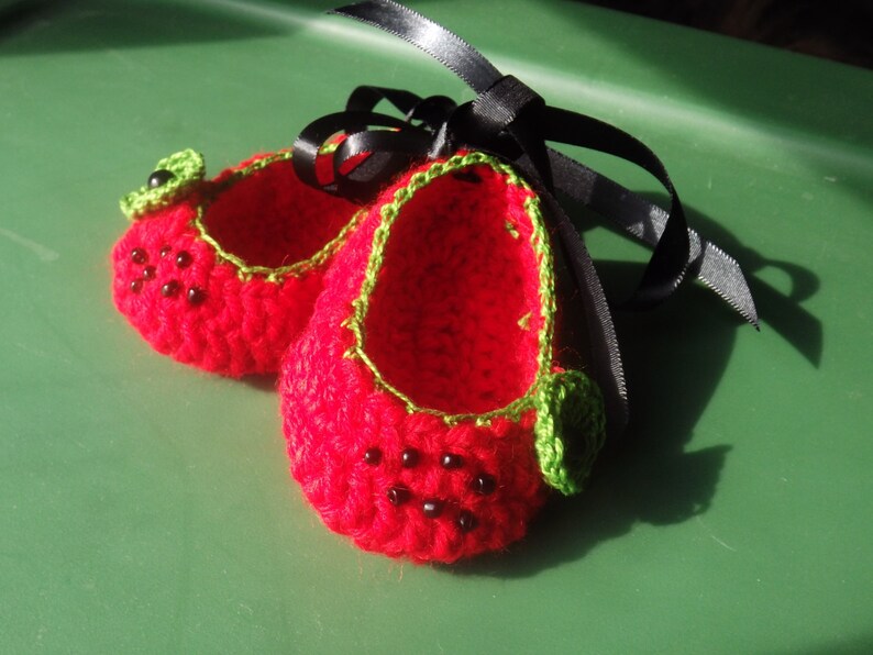 Handmade Baby Shoes Ballerina Style Watermelon Colors - Etsy