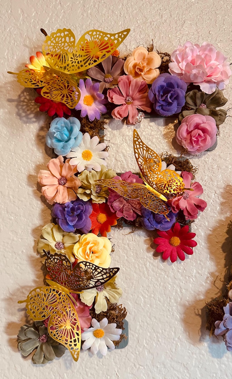 Flower Letter Faith Sign - Etsy