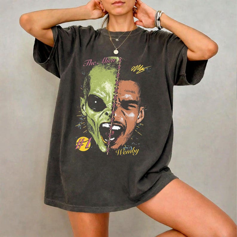 Victor Wembanyama Alien T-shirt, Wemby Number 1 Basketball Tee, San ...