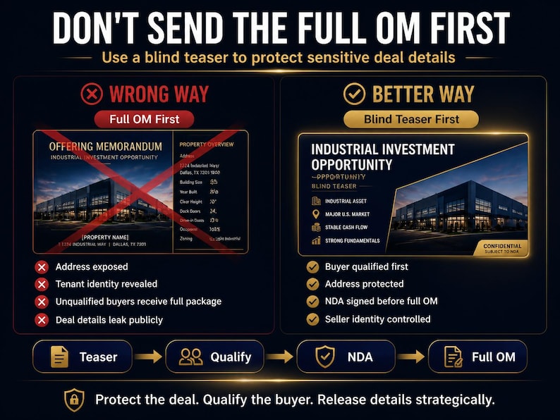Commercial Real Estate Blind Teaser Kit and System, Canva CRE Deal ...