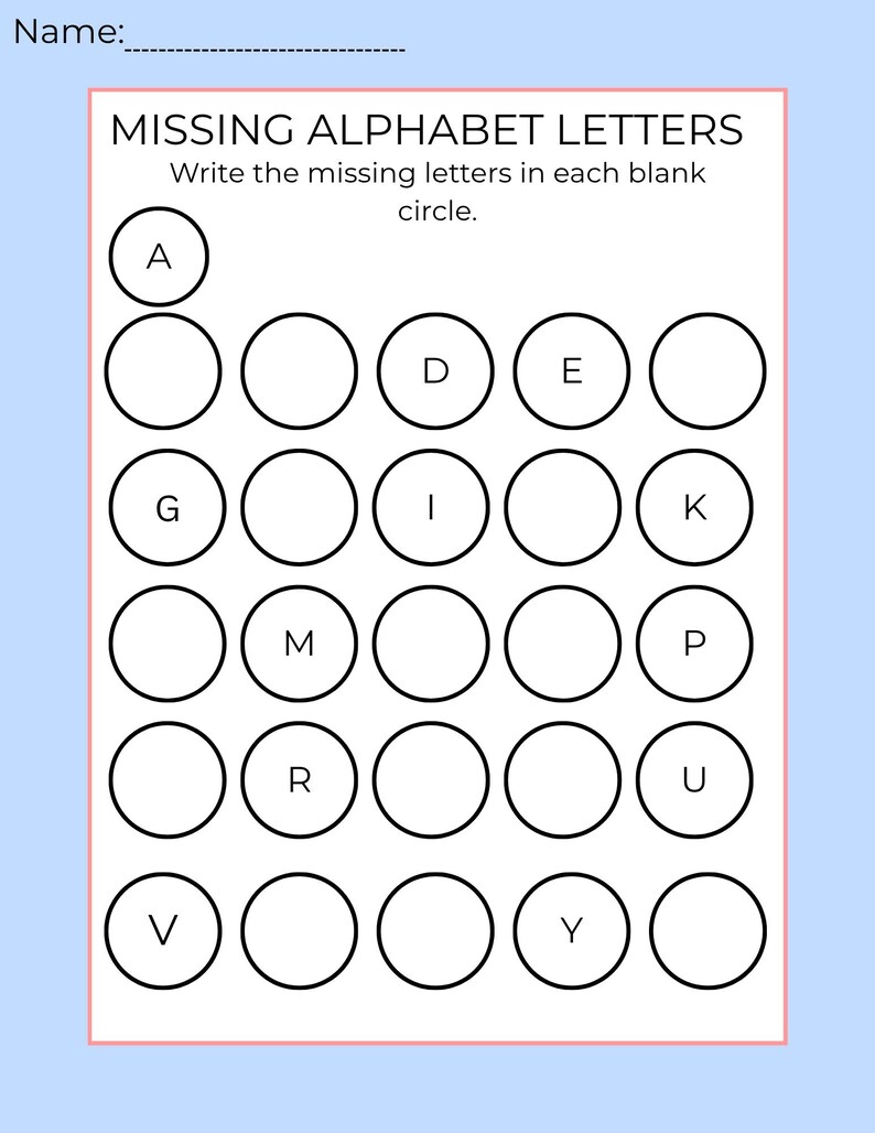 Kids Learning Tracing Abcs, Numbers, Shapes (digital Download) - Etsy