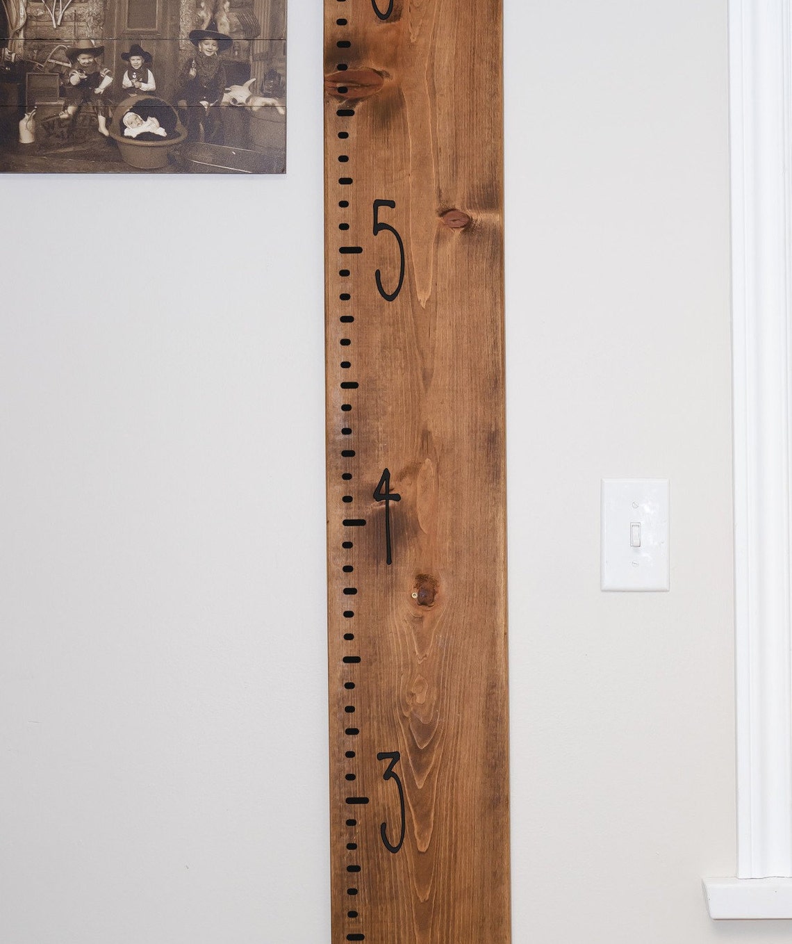 Matte Vinyl Growth Ruler Chart Vinyl Decal ticks and Numbers | Etsy