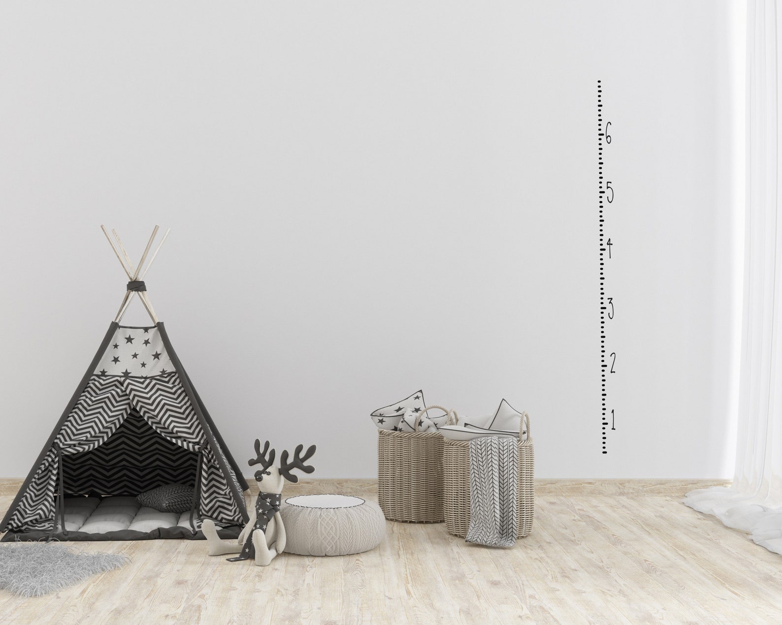 Matte Vinyl Growth Ruler Chart Vinyl Decal ticks and Numbers | Etsy