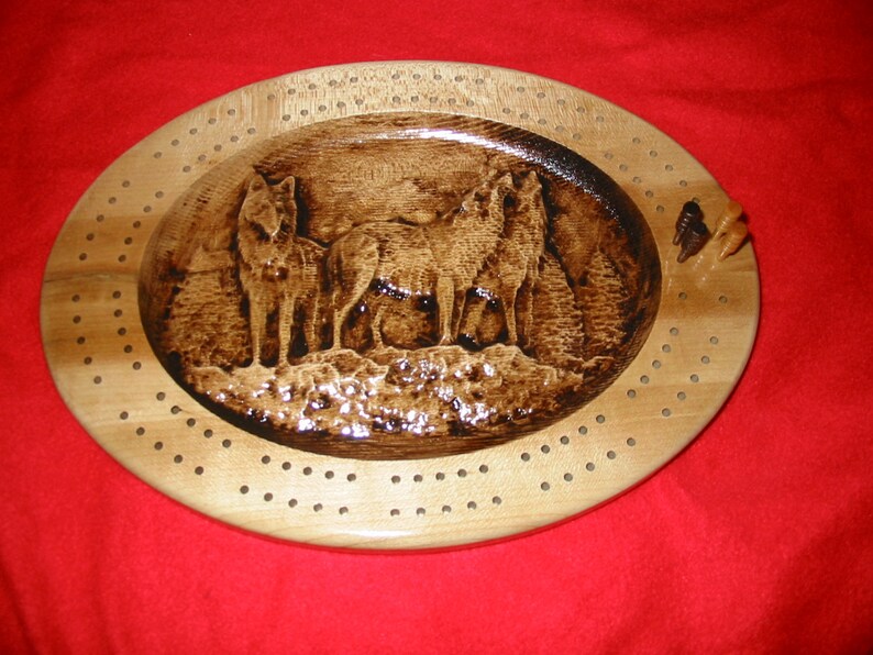 Wolf Pack Cribbage Board | Etsy