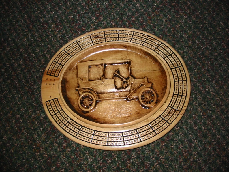 Model T Car 3 Track Oval Cribbage Board With Storage - Etsy