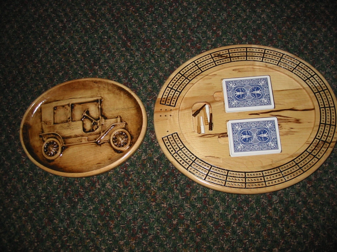 Model T Car 3 Track Oval Cribbage Board With Storage - Etsy