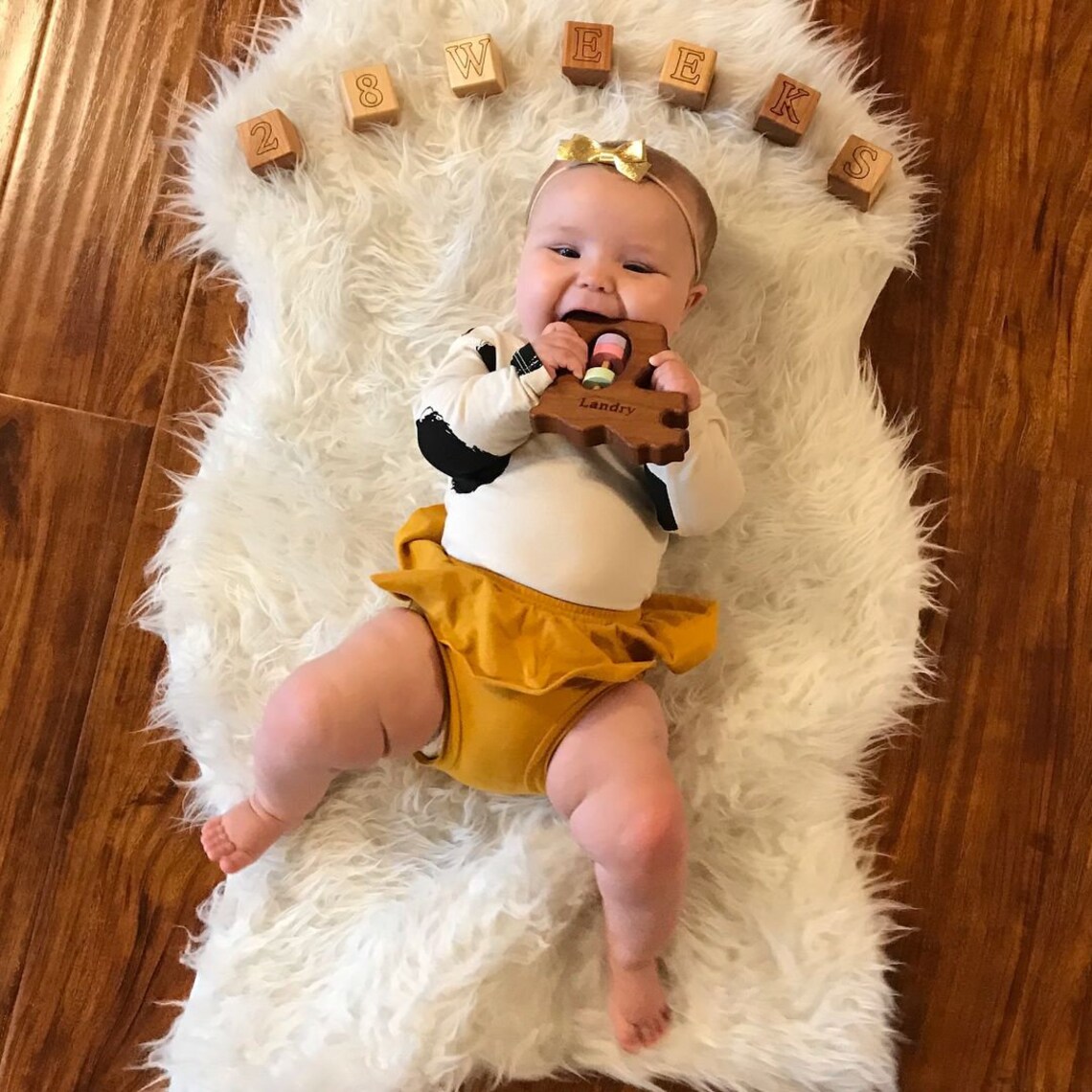 Louisiana State Rattle™ Modern Wooden Baby Toy Organic and - Etsy