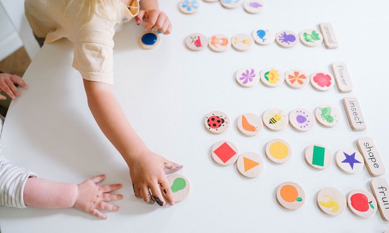 Matching Games Preschool Colorful Sorting Tile Game for Kids ...