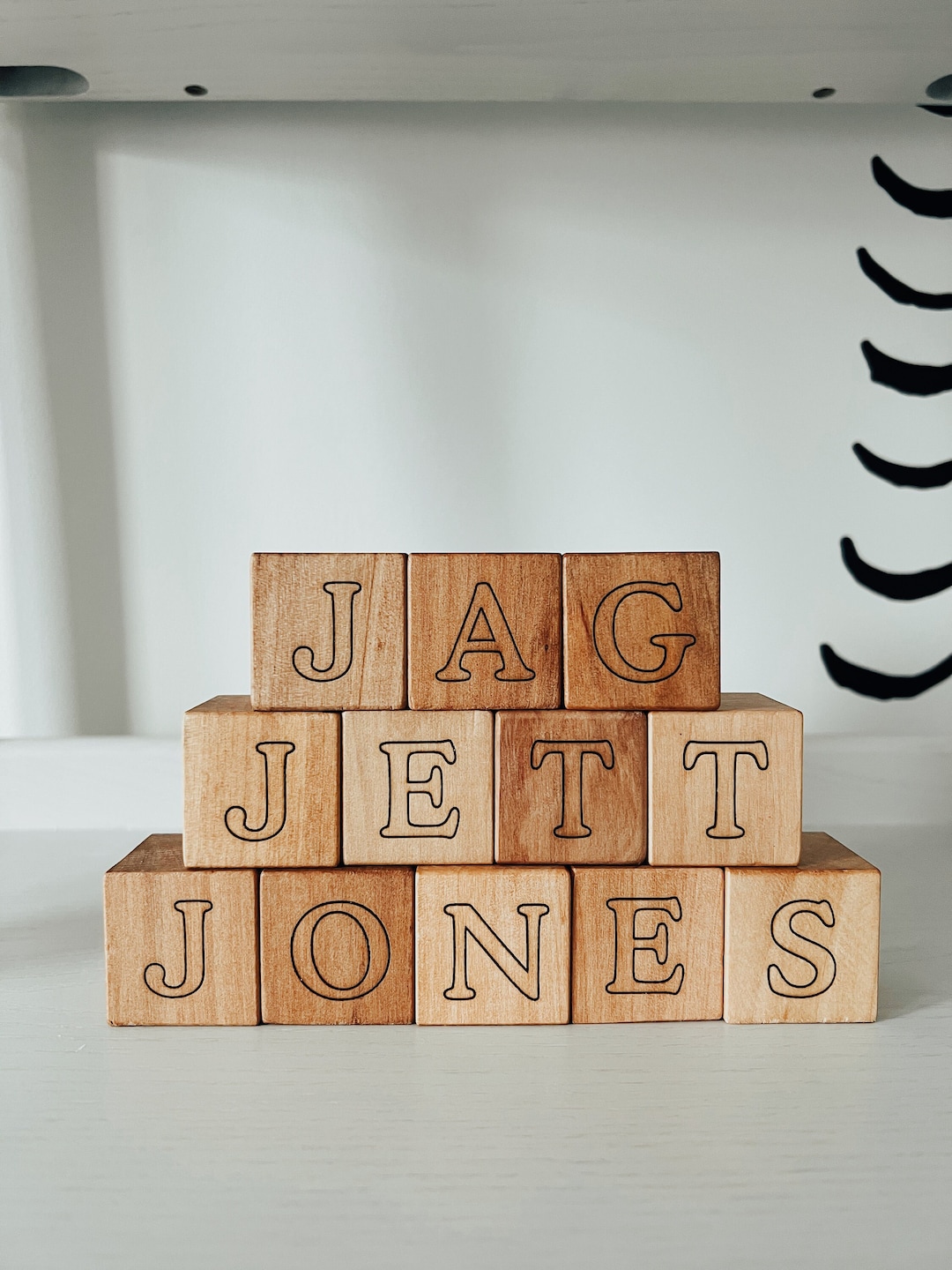 Personalized Baby Blocks - Organic Wood Name Blocks for Play, Photos ...
