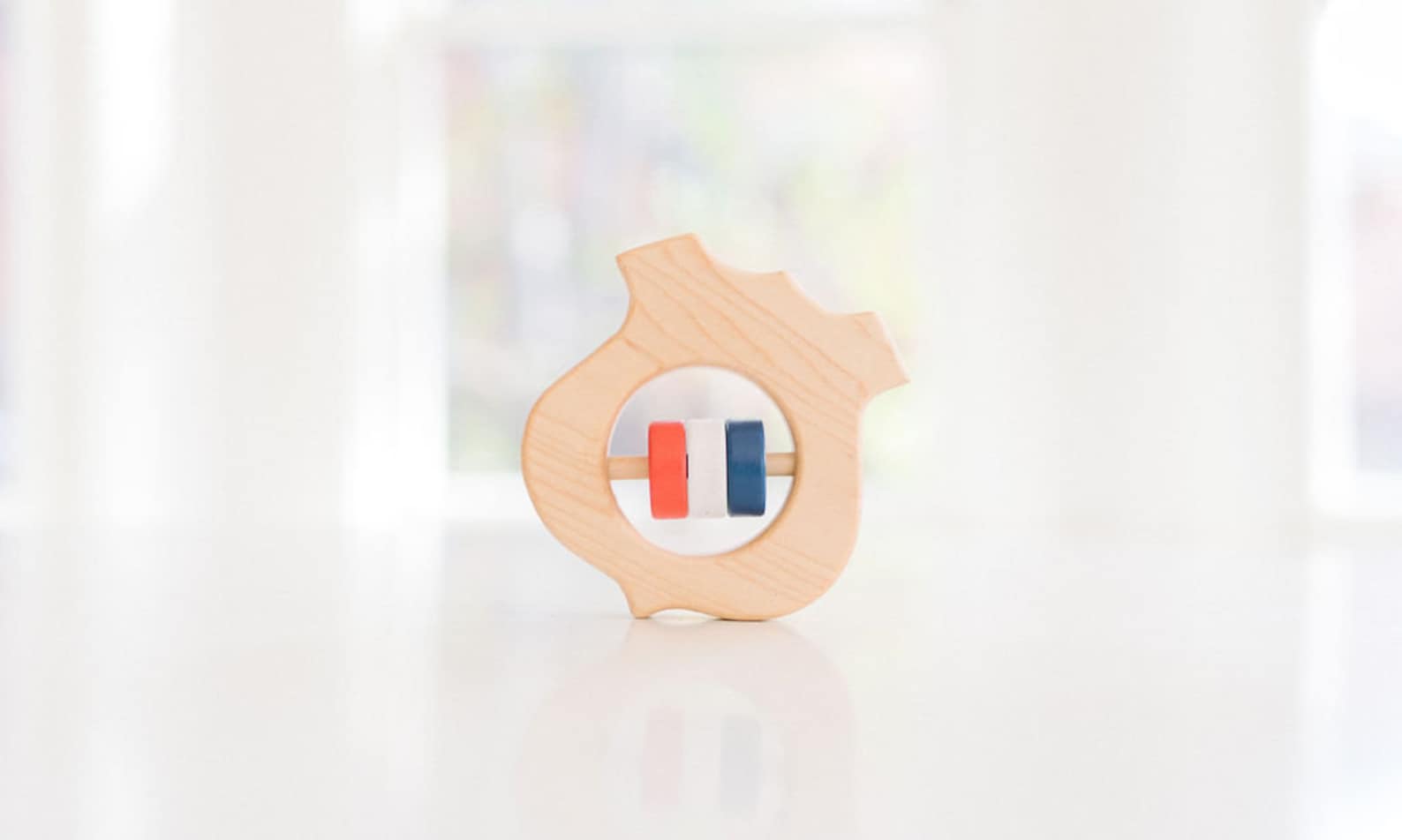 Police Shield Shaped Wooden Rattle Organic Natural Baby - Etsy