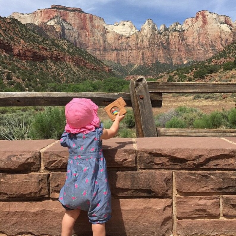 Utah State Baby Rattle™ Modern Wooden Baby Toy Organic and | Etsy