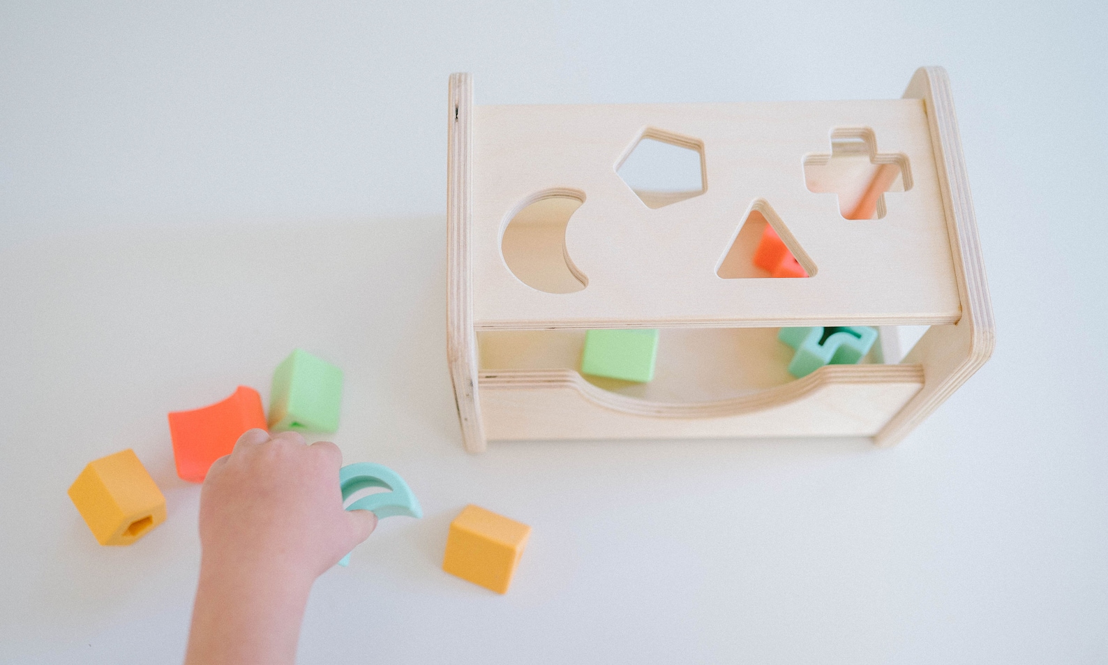 Wooden Shape Sorter Montessori Inspired Sorting Toy for - Etsy