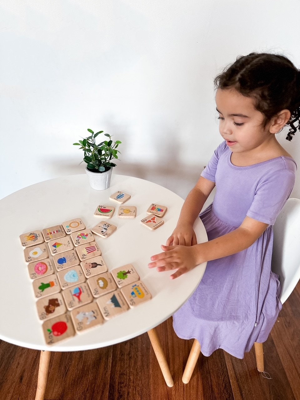 Wooden Alphabet Flash Cards: Montessori ABC Learning Toy - Etsy