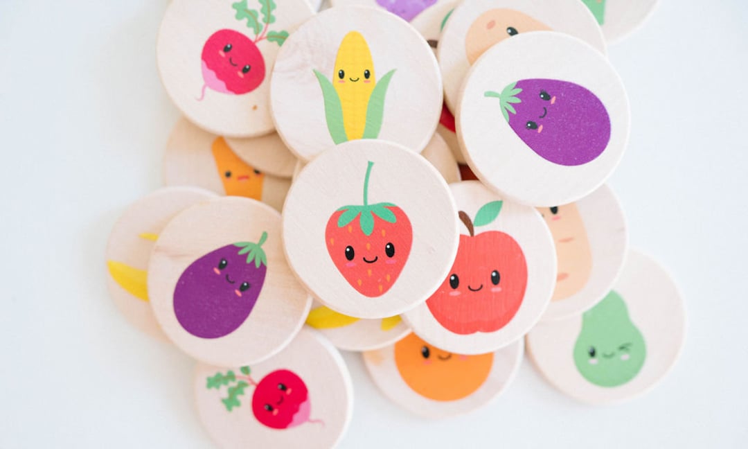 Farmers Market Matching Game: Wooden Montessori Toy for Toddlers - Etsy