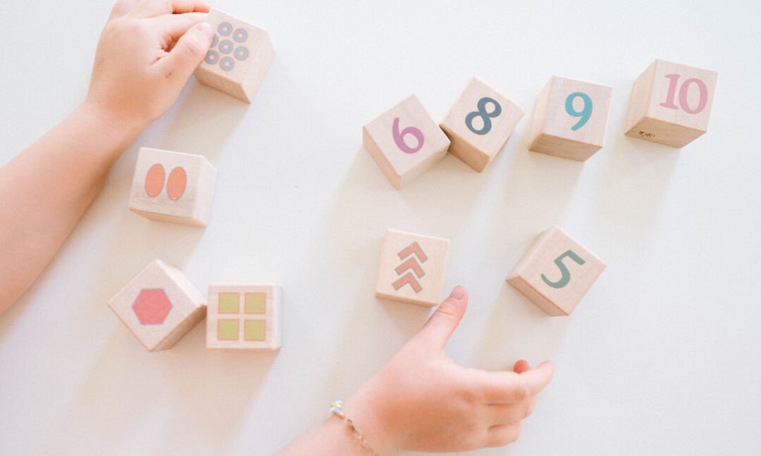 Numbers + Counting Shape Blocks - Organic and Natural Building Blocks ...
