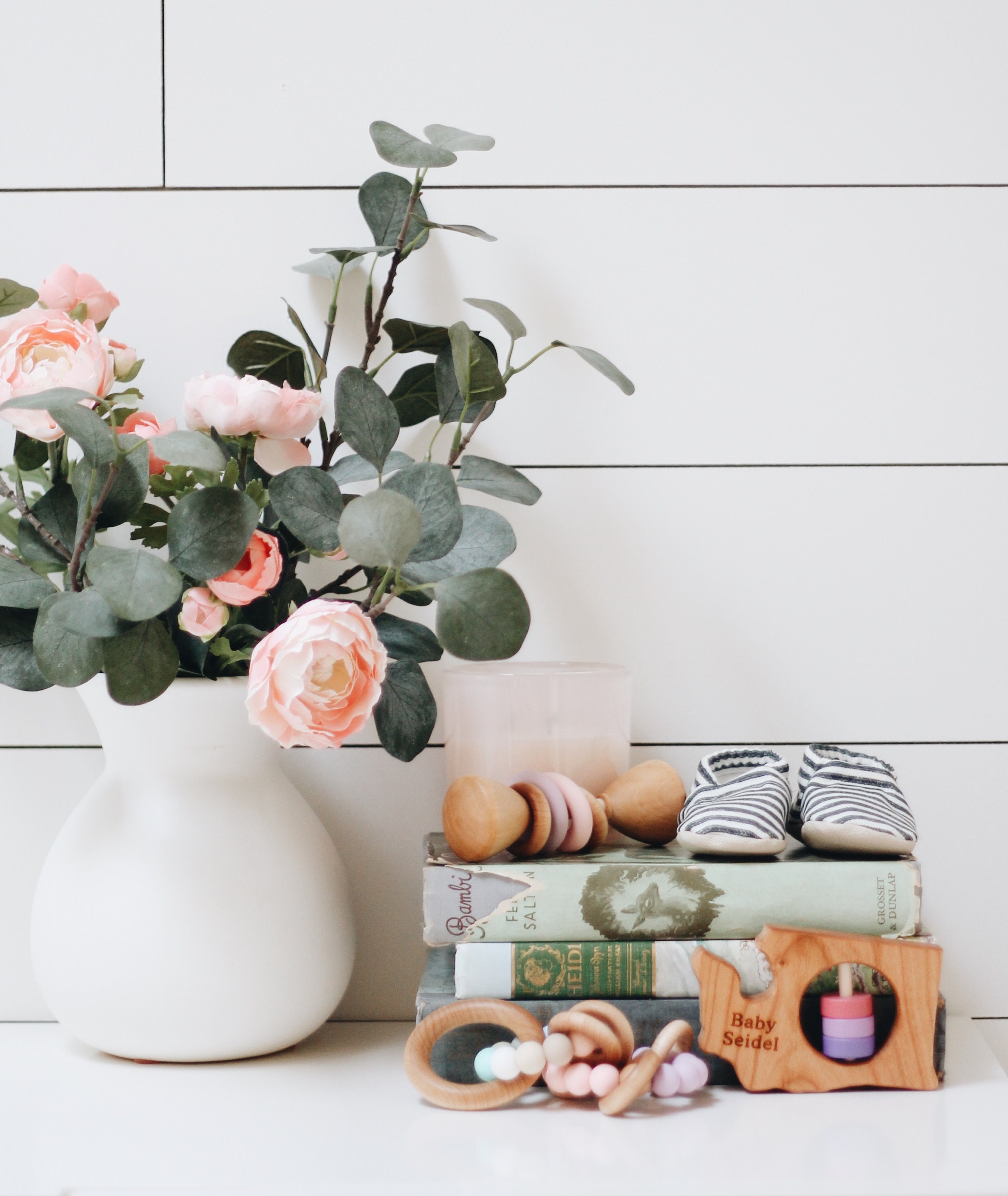 Washington State Baby Rattle: Modern Wooden Toy, Organic Cherry Wood - Etsy