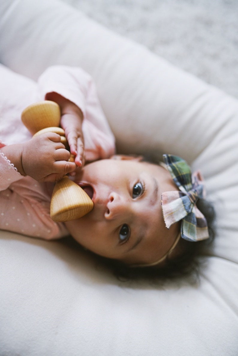 Natural Wood Baby Rattle: Classic Montessori Toy - Etsy