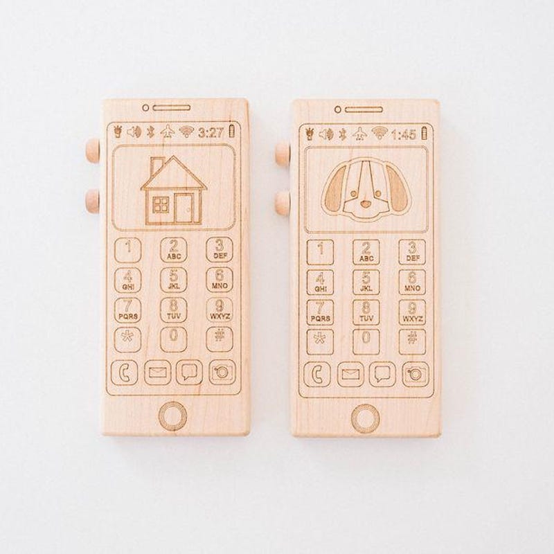 Wooden Phone Toy Kid - Etsy