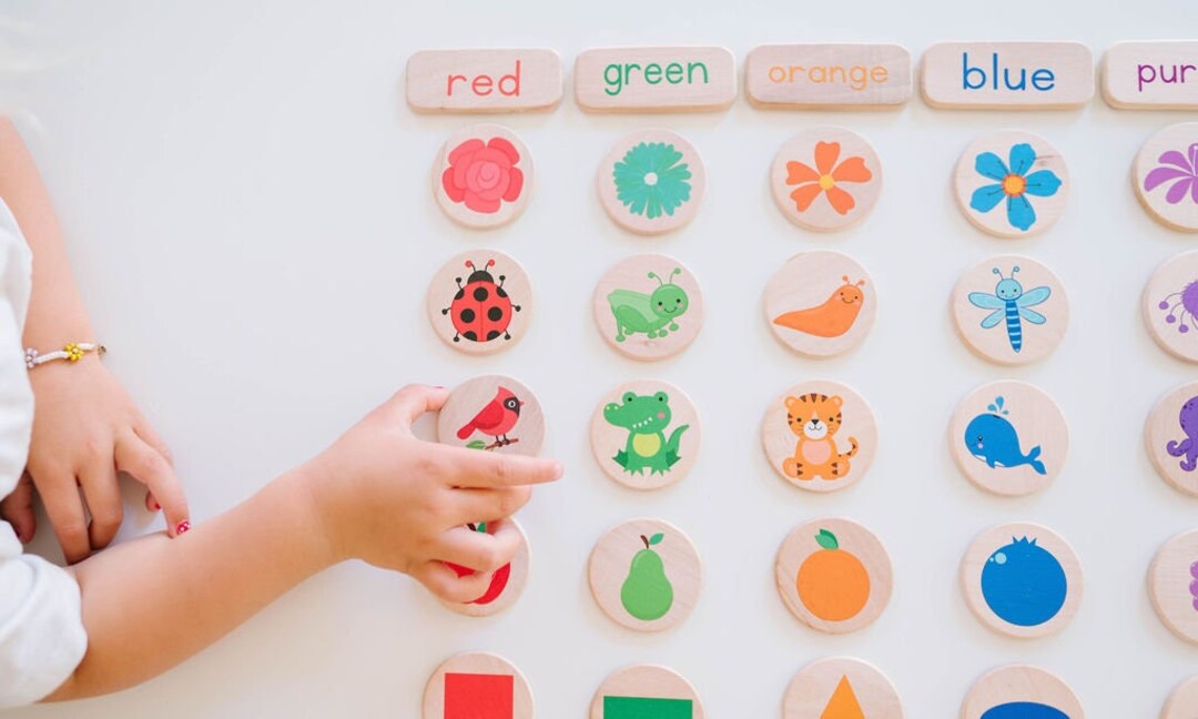 Matching Games Preschool Colorful Sorting Tile Game for Kids ...