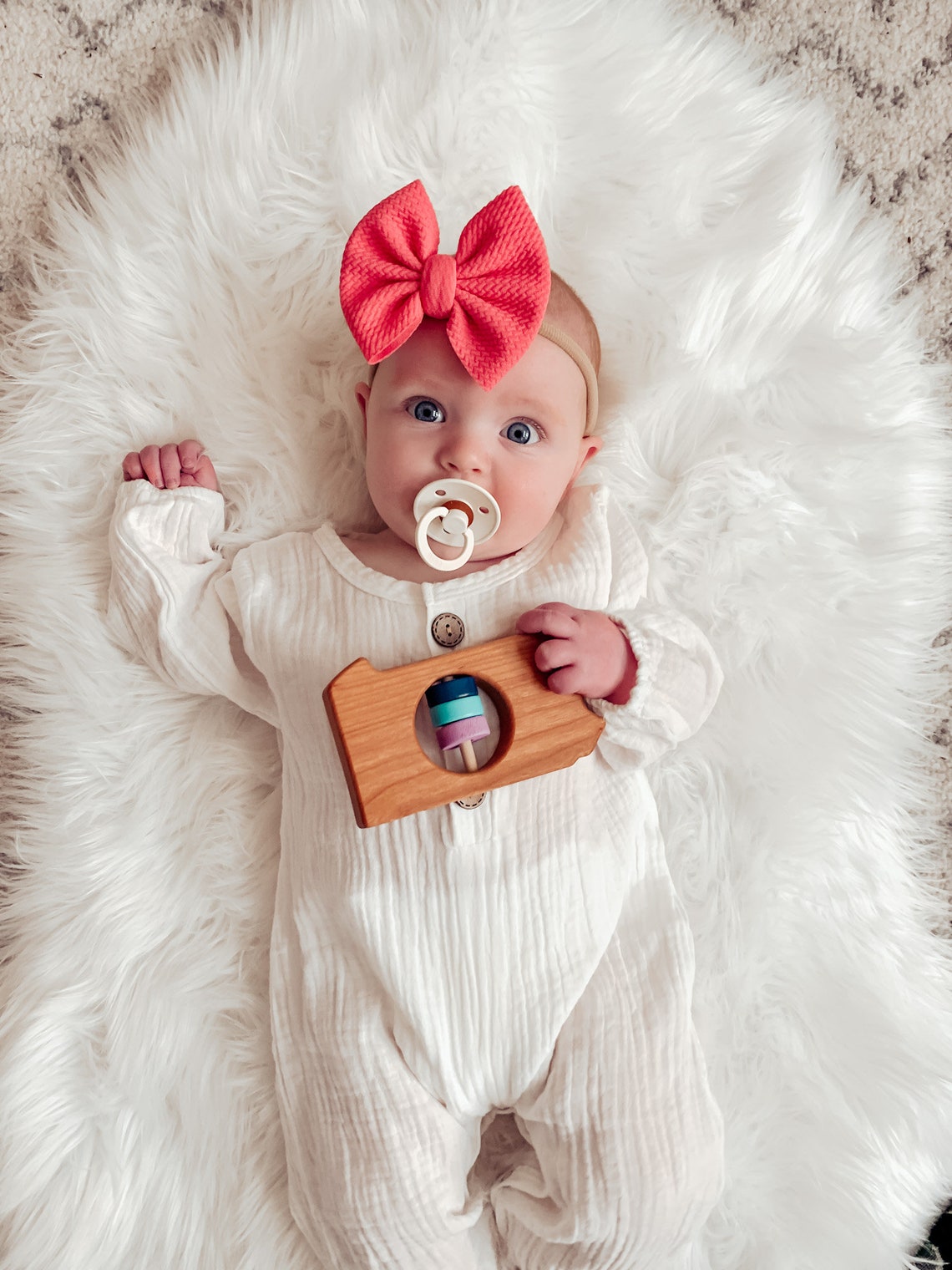 Pennsylvania State Baby Rattle™ Modern Wooden Baby Toy - Etsy