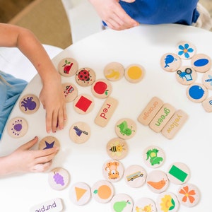 Matching Games Preschool Colorful Sorting Tile Game for Kids ...