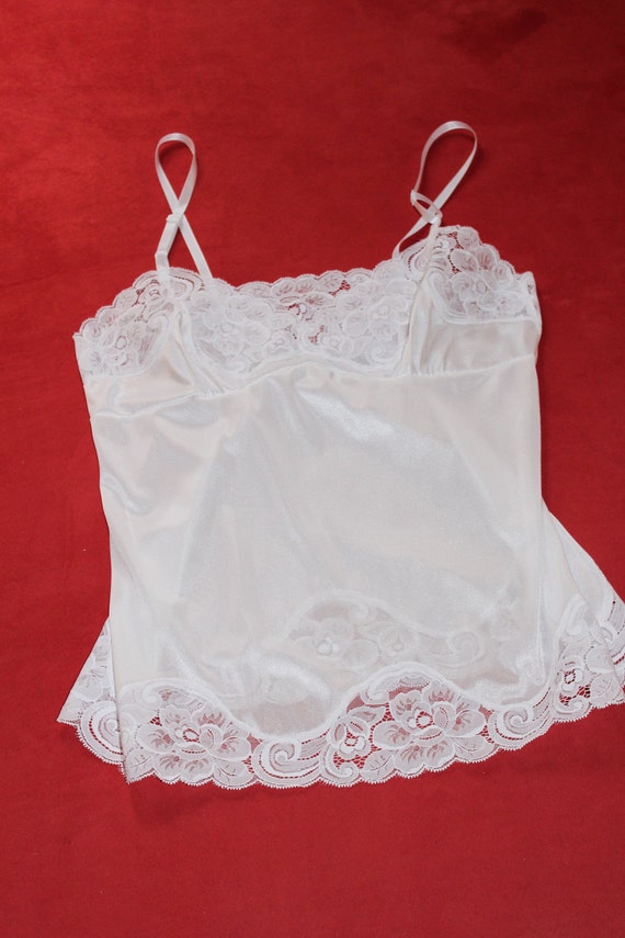 Lace And Nylon Camisole Etsy