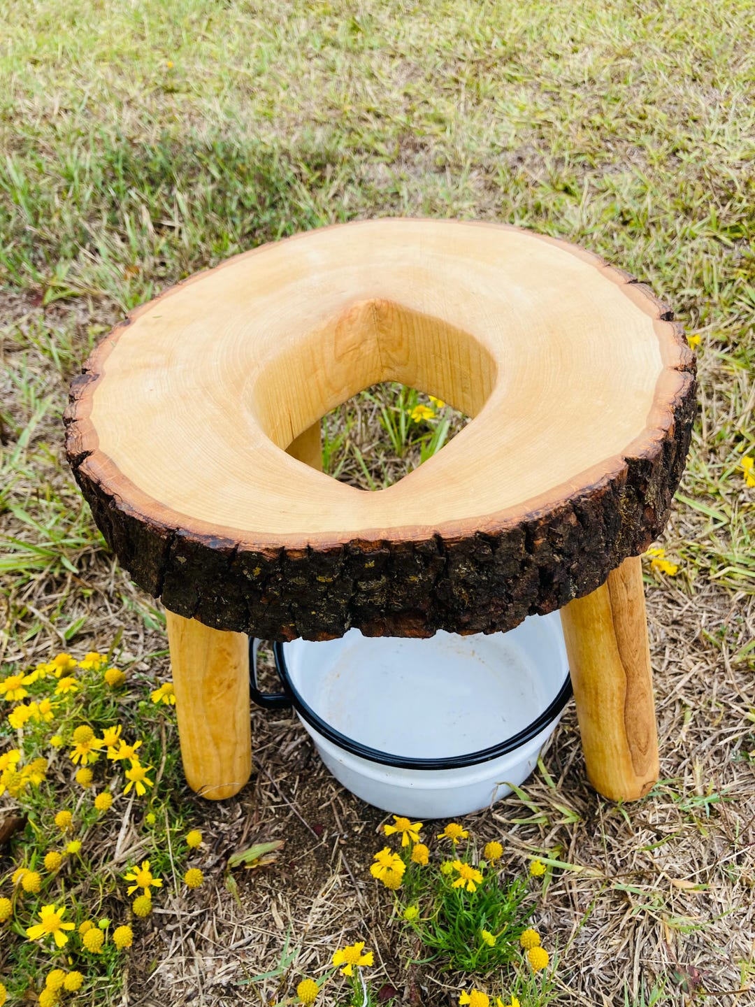 Handcrafted Wooden Yoni Steaming Stool - PERISTEAMING Sauna - 10 Inch ...