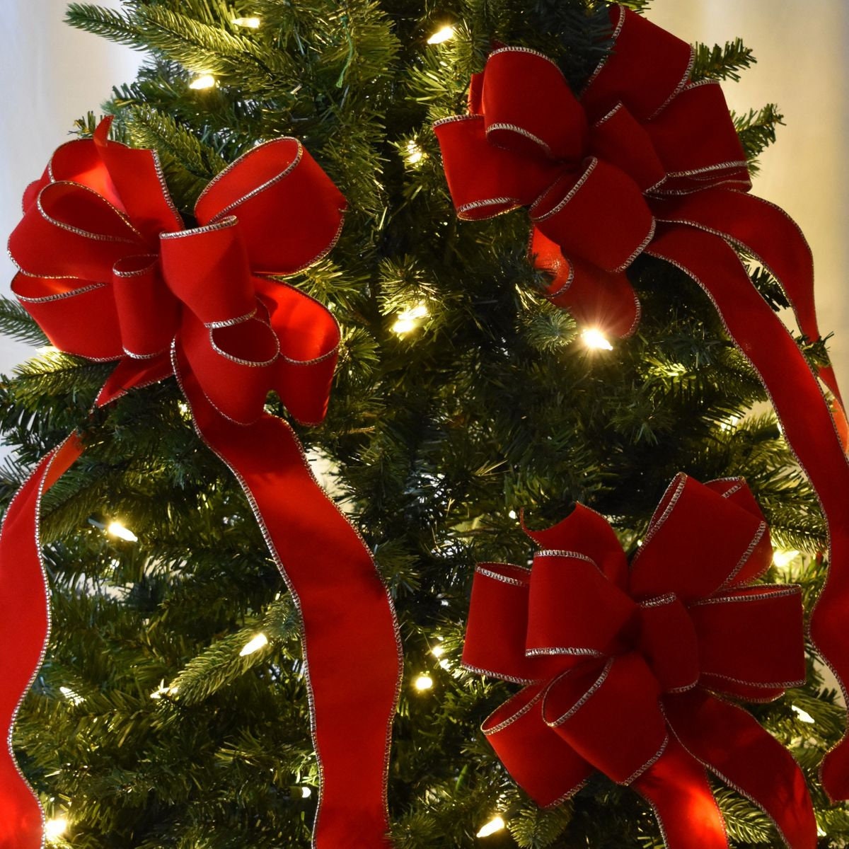 Christmas Bows 12 Pack 10 W X 26l 2.5 Red - Etsy