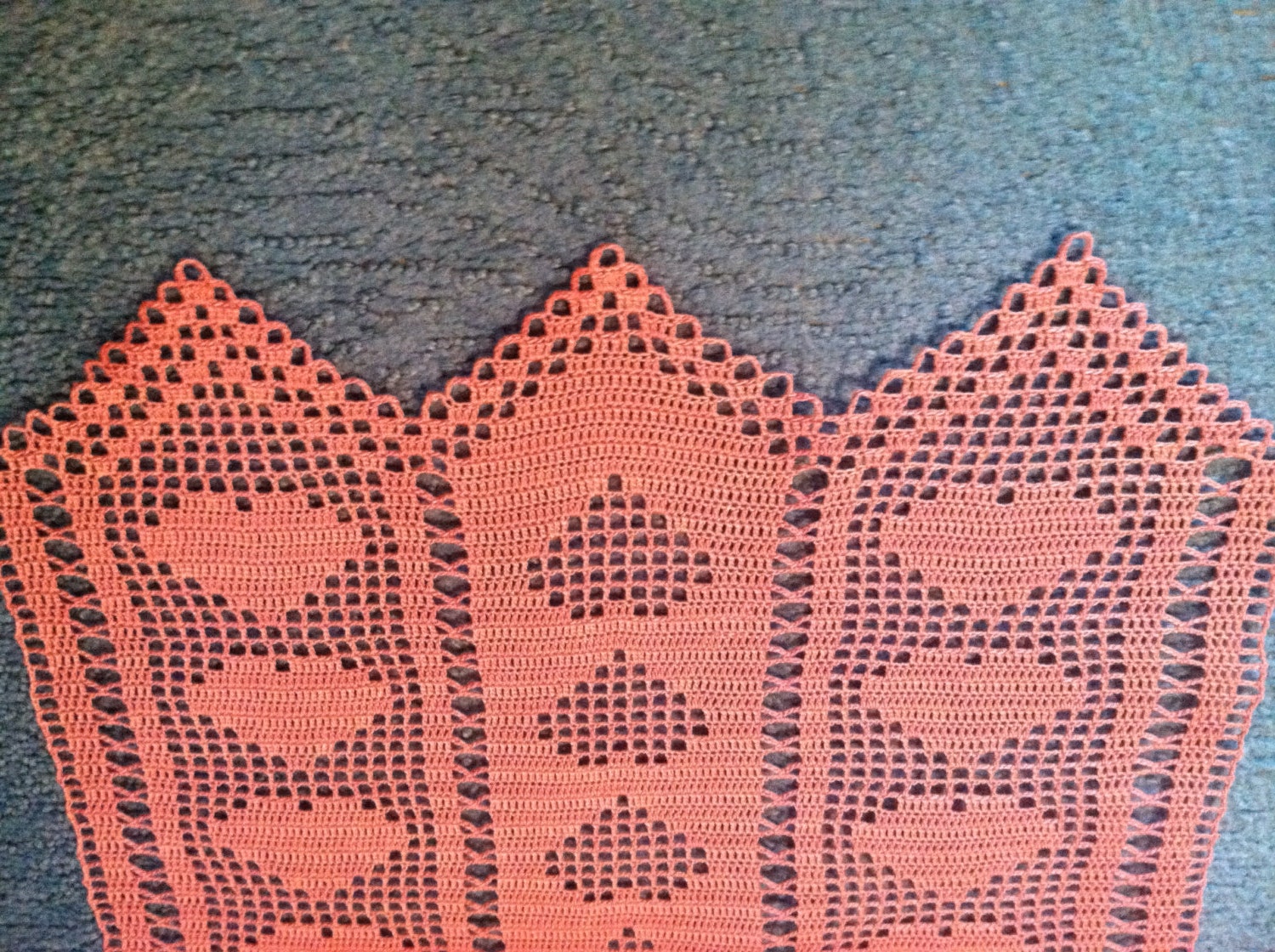 Victorian Hearts Table Runner Centerpiece PDF Pattern Only Not Finished ...