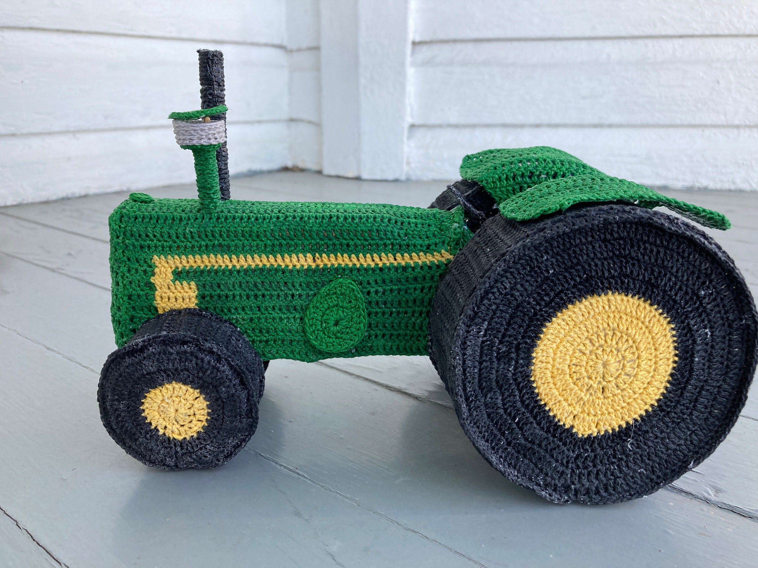 Antique Green Tractor Sculpture PDF - Etsy