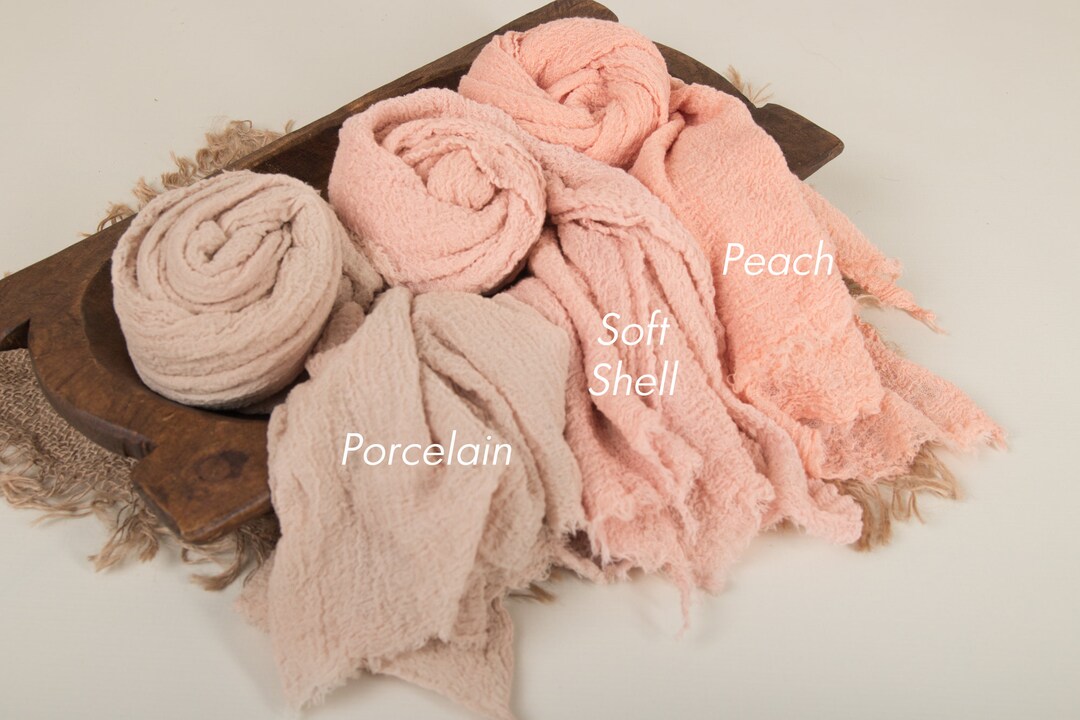 Pick One Cheesecloth Wrap, 32” X 100” Stretched, Peach Shades, for ...