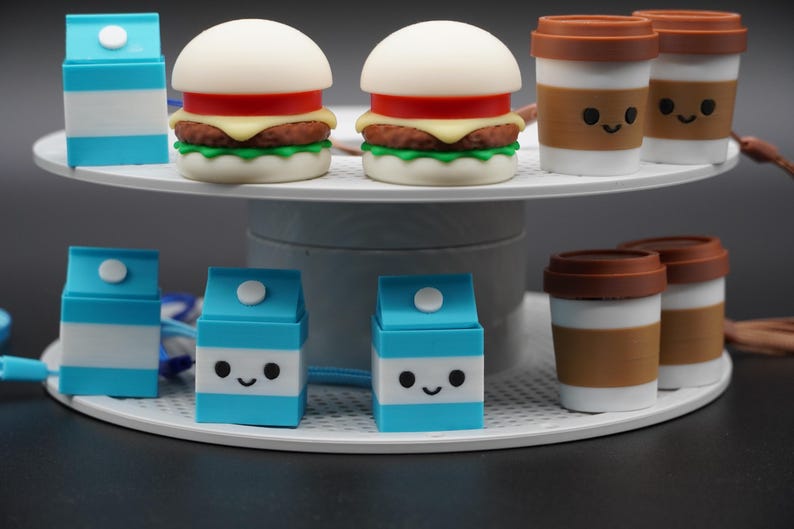 Burger / Coffee Cup / Milk Clicker 3D - Etsy