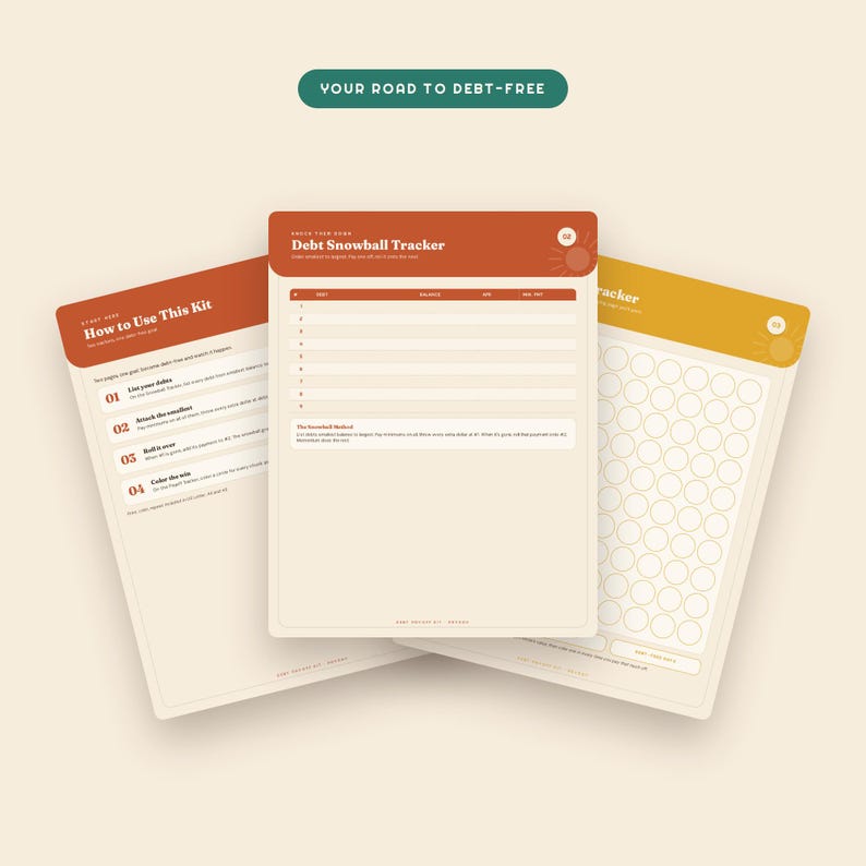 Debt Payoff Tracker Printable, Debt Snowball Tracker, Debt Free ...