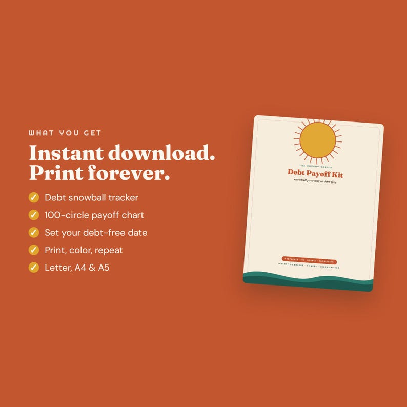 Debt Payoff Tracker Printable, Debt Snowball Tracker, Debt Free ...