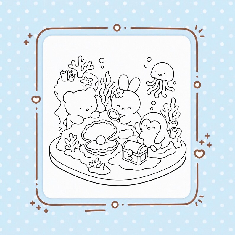 Little Friends Animal Characters Coloring Book: Everyday Scenes ...