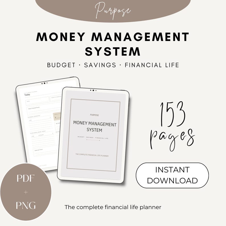 Money Management System | Budget Planner, Savings Tracker, Debt Payoff ...