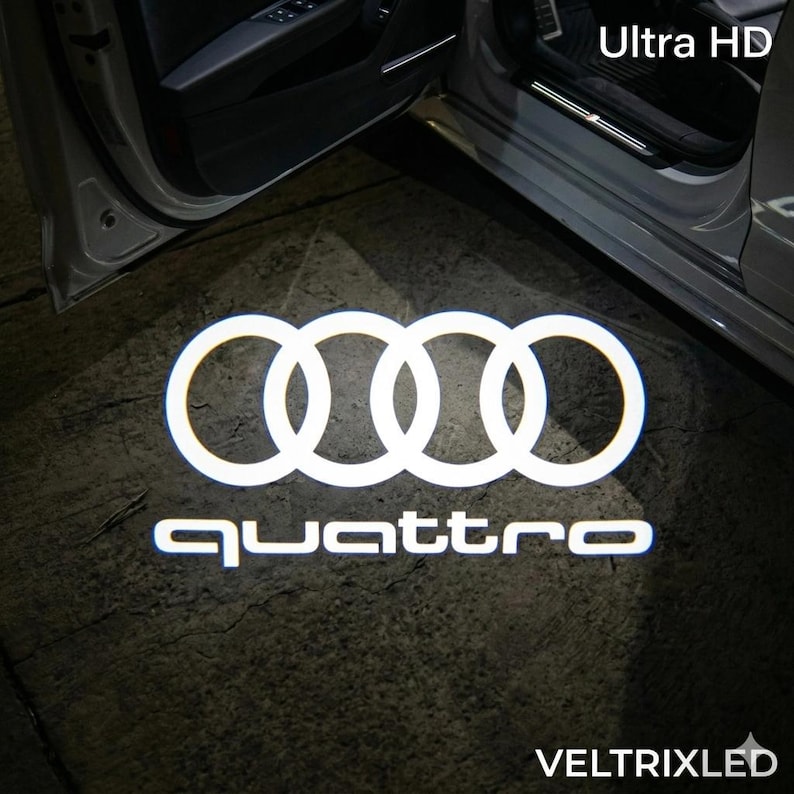 Audi Welcome Lights LED Door Logo Projectors – Puddle Lamps, Plug ...