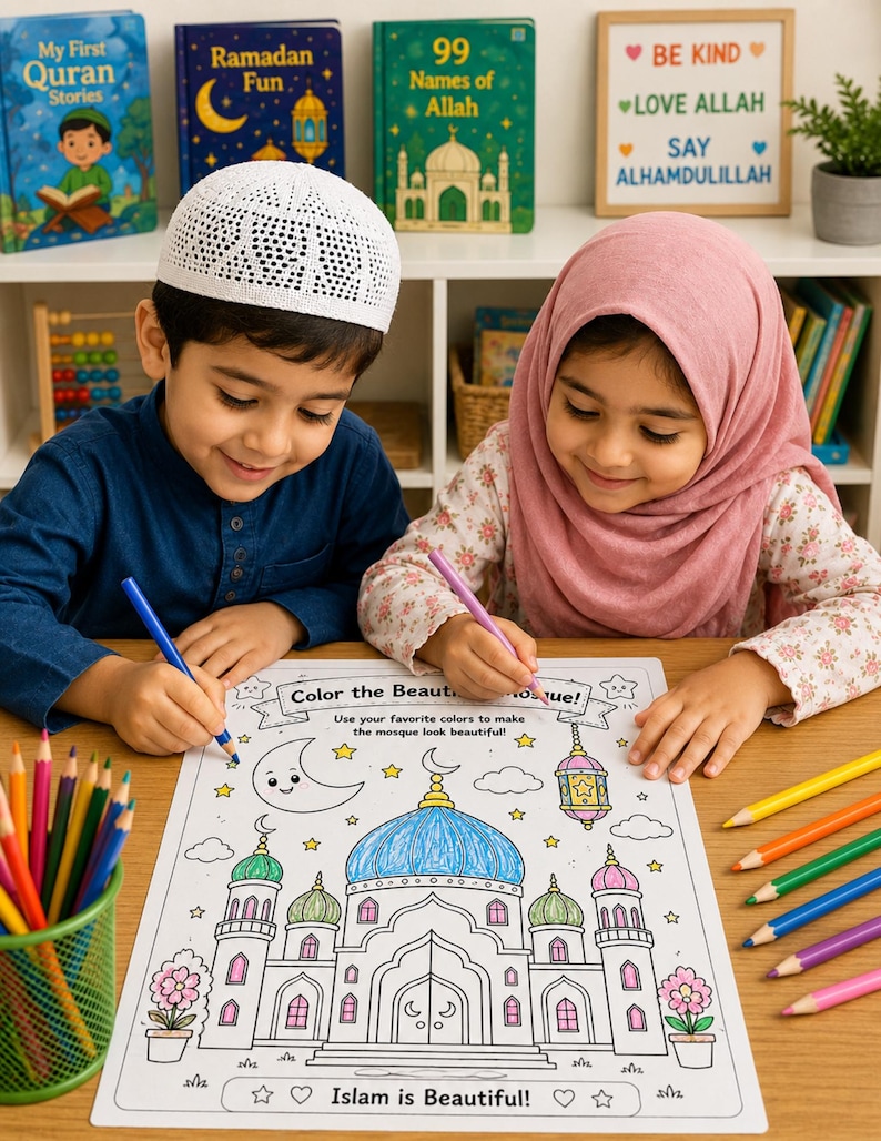Islamic Kids Activity Book | Good Manners Learning Pages (digital ...