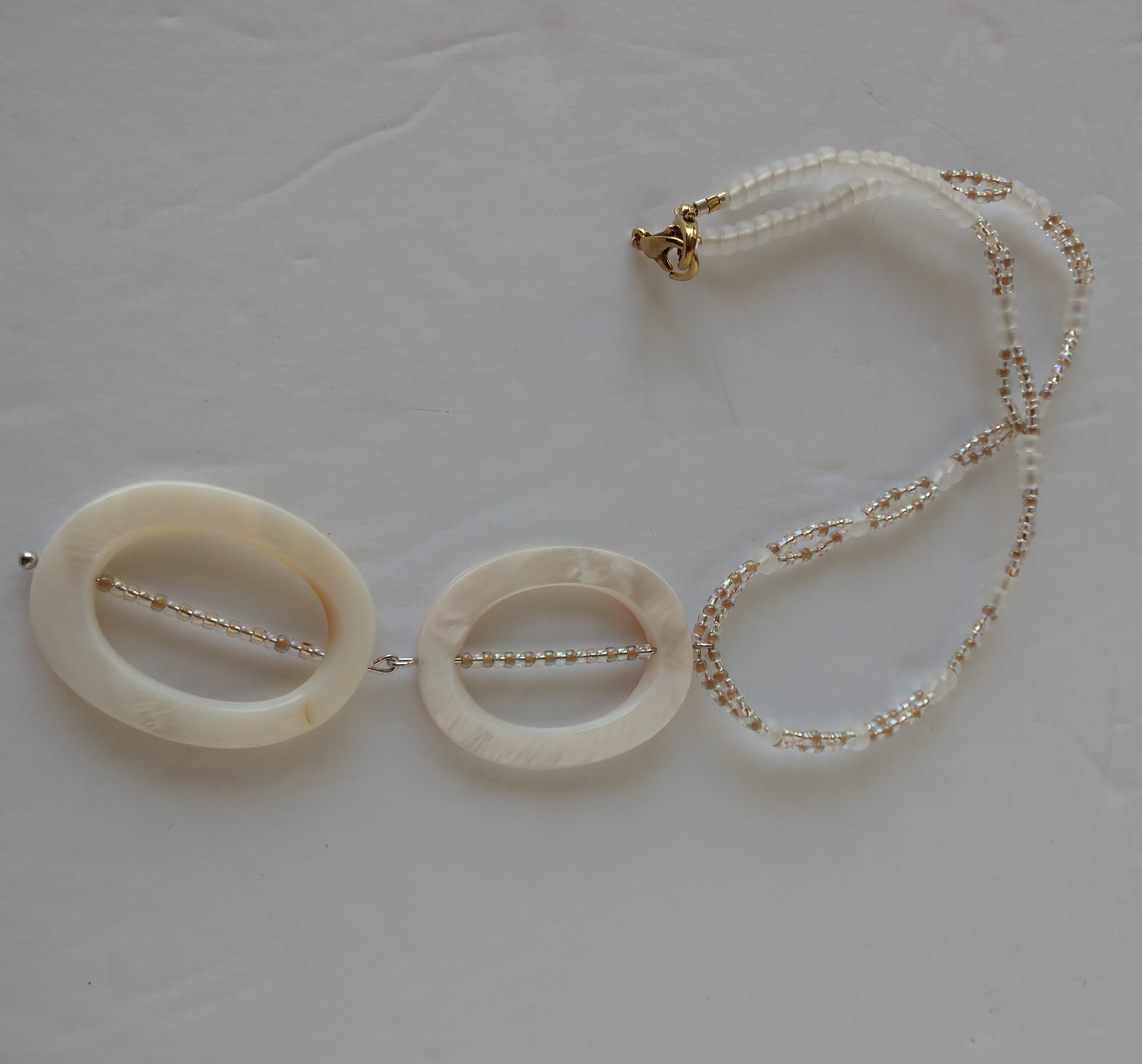 Off White Dyed Shell Statement Necklace Necklace With Shells | Etsy