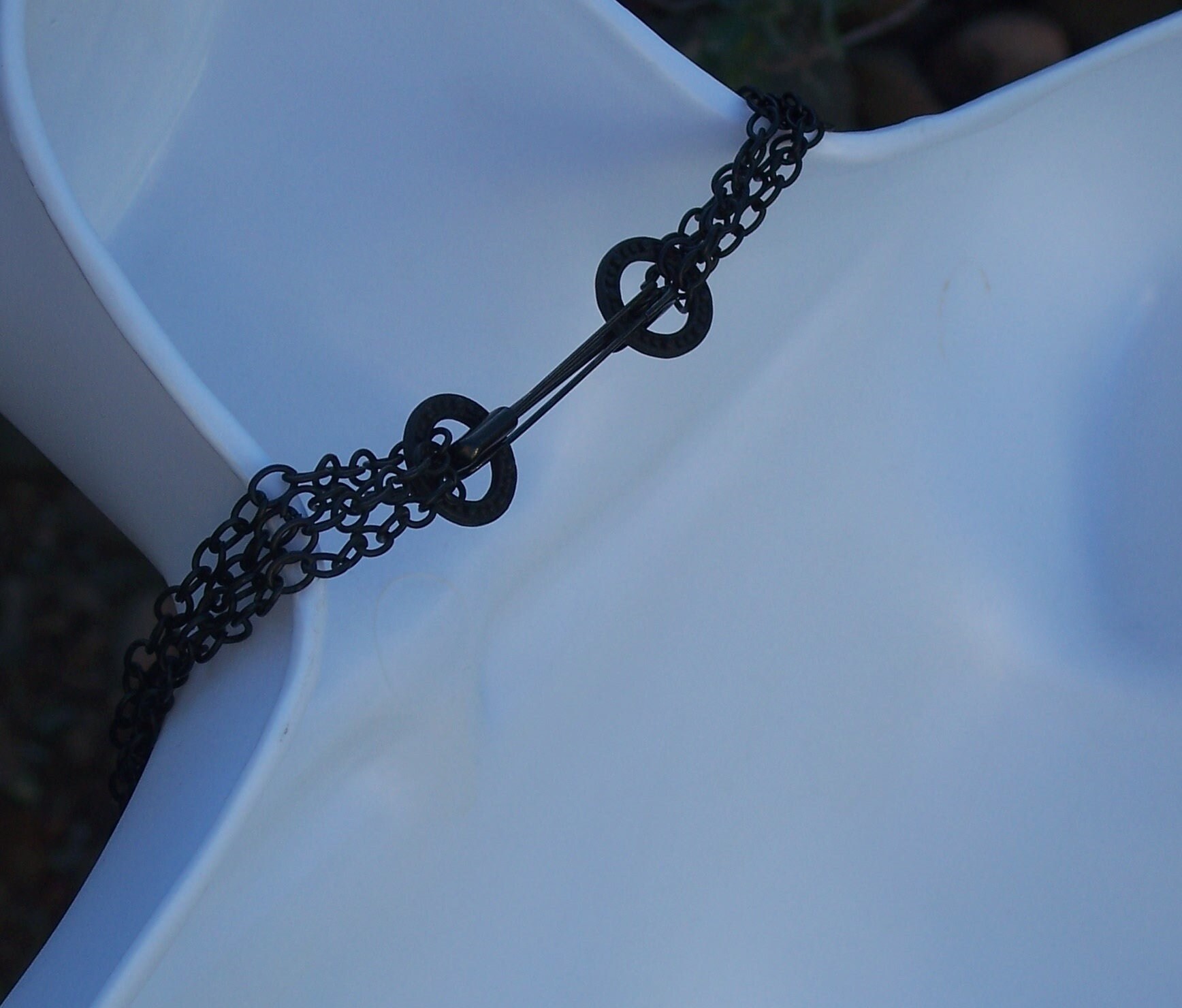 Handmade Red Beaded Goth Necklace With Black Chains - Etsy